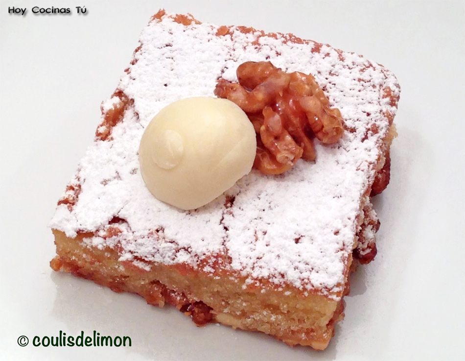 Hoy Cocinas Tú: Blondie con bombones y nueces caramelizadas ...