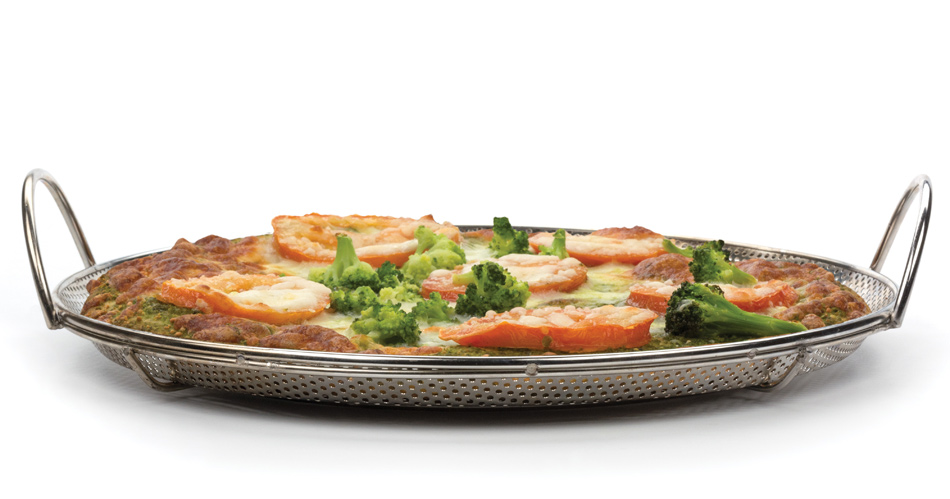 Soporte perforado para pizza | Gastronomía & Cía