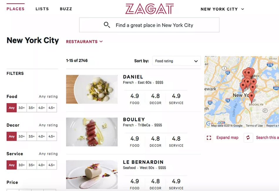 La Guía Zagat cambia su sistema de calificación | Gastronomía & Cía