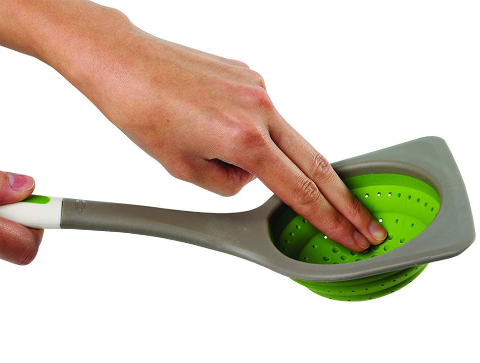 Espumadera de silicona plegable, para espumar, escurrir y servir ...