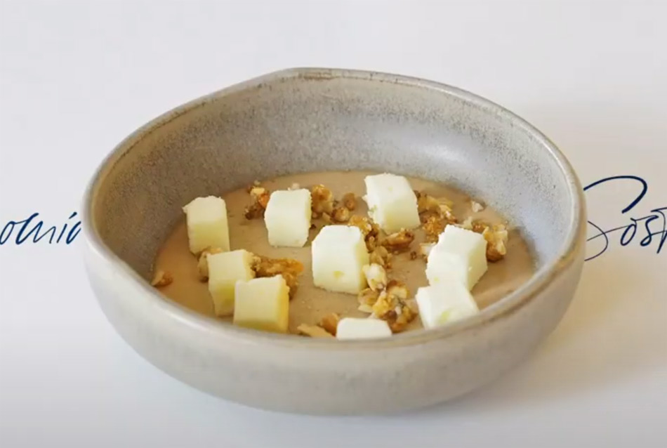 Tarta de queso y cremoso de nuez con café de Jordi Roca | Gastronomía & Cía