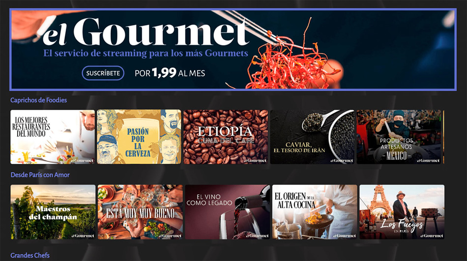 El Gourmet, nuevo servicio de streaming para los amantes de la ...
