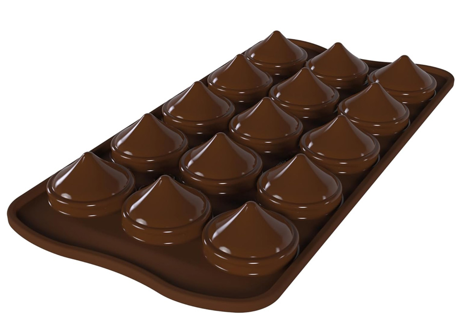 Molde 3D de silicona para hacer bombones tipo Kisses | Gastronomía & Cía